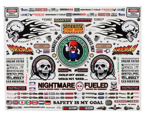 Firebrand RC Sponsor Logos 6 Decal Sheet (8.5x11") [FBR1SCLDTL526 ...