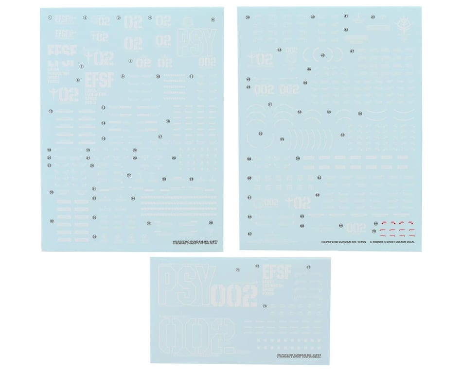 Hg Psycho Gundam Decals