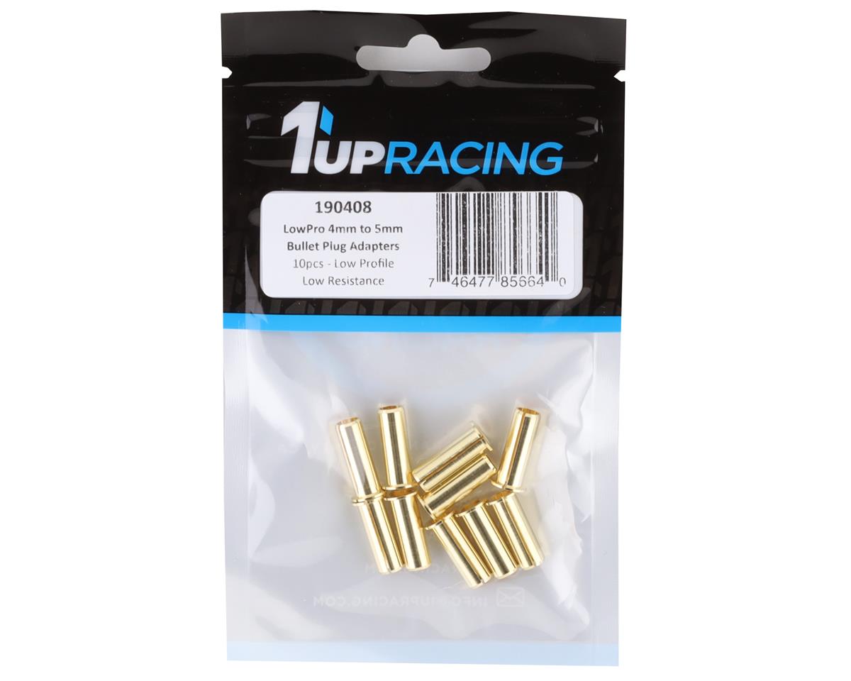 1UP Racing 4mm to 5mm LowPro Bullet Plug Adapters (10) [1UP190408 ...