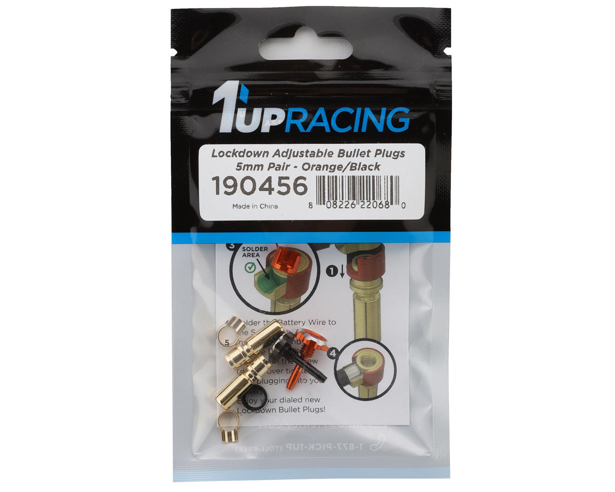 1UP Racing "Lockdown" Adjustable Bullet Plug Grips w/5mm Bullets ...
