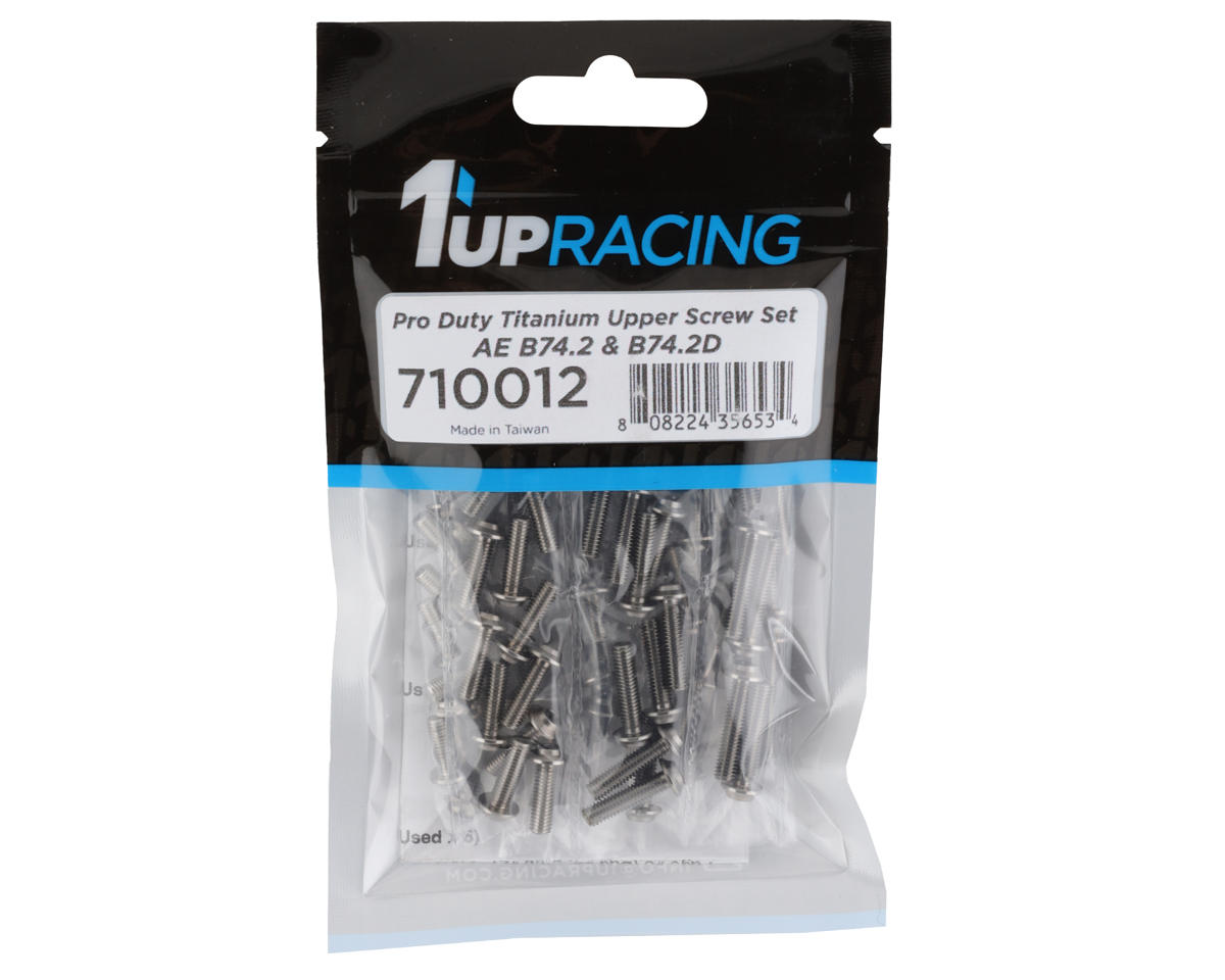 1UP Racing AE B74.2/B74.2D Pro Duty Titanium Upper Screw Set [1UP710012 ...