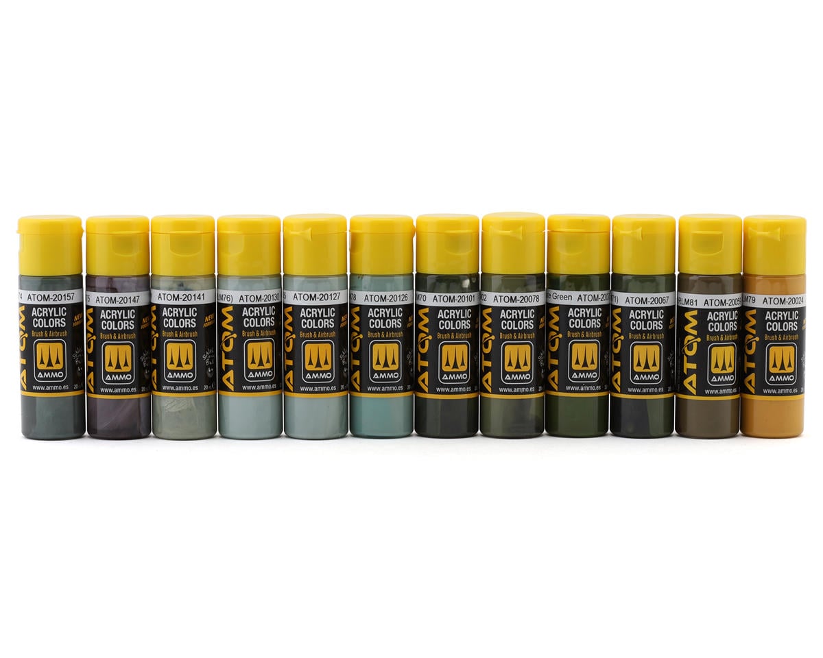 Ammo By Mig Atom Luftwaffe WWII Colors Airbrush Acrylic Paint Set ...