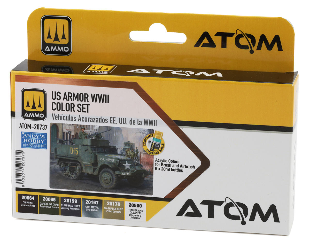 Ammo By Mig Atom US Armor WWII Colors Airbrush Acrylic Paint Set ...
