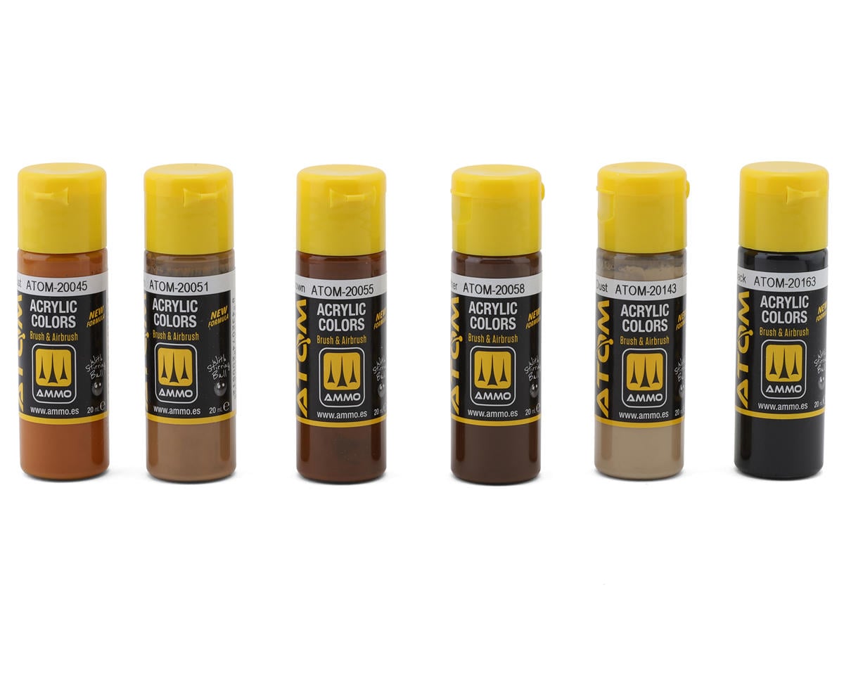 Ammo By Mig Atom Railway Fast Method Colors Airbrush Acrylic Paint Set ...