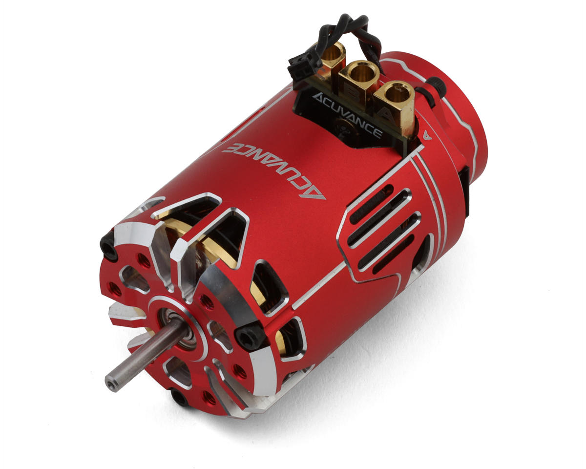 Acuvance Fledge Sensored Brushless Drift Motor W/End Bell Fan (Red) (10 ...