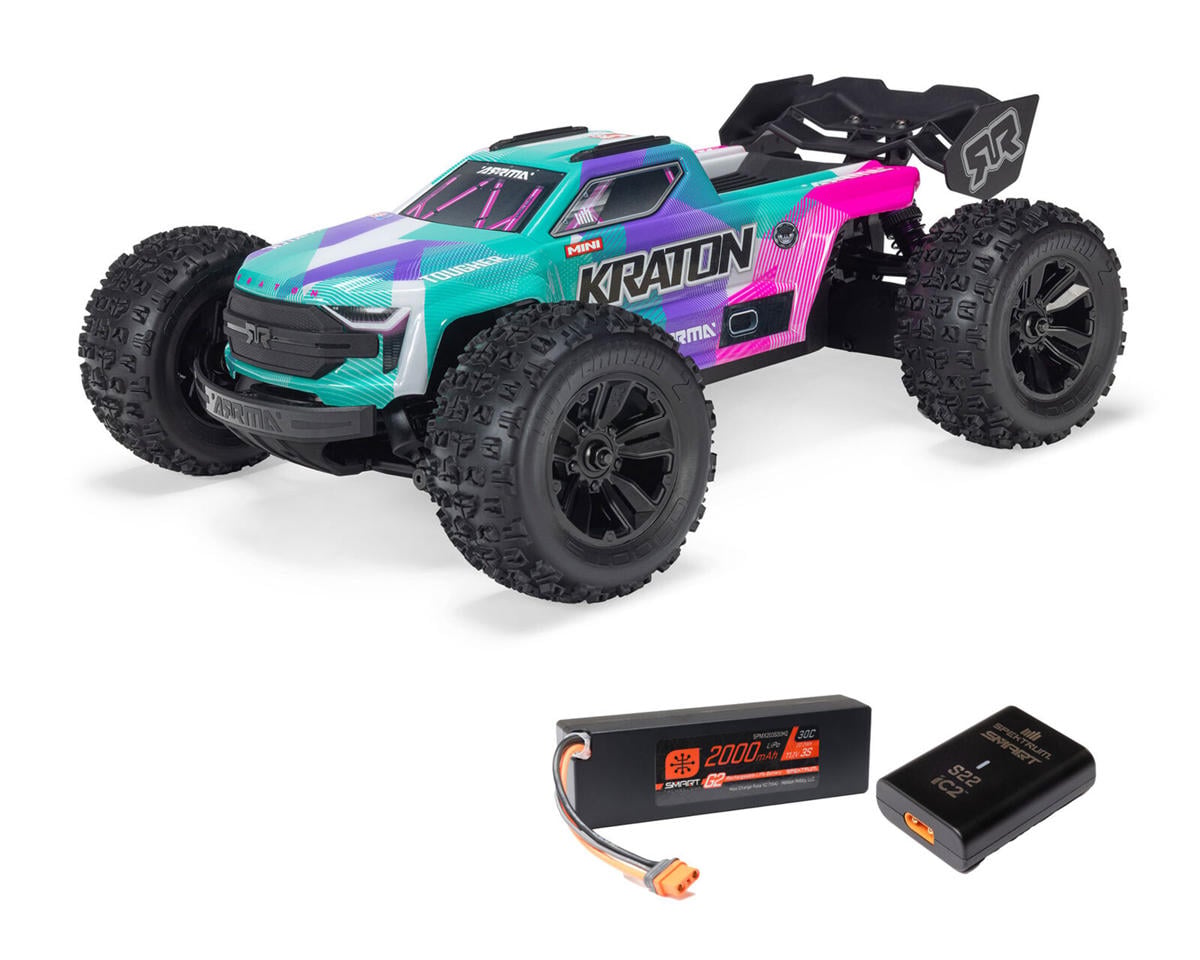 Arrma Mini Kraton 3S BLX 4X4 1/16 RTR Brushless Speed Monster Truck ...