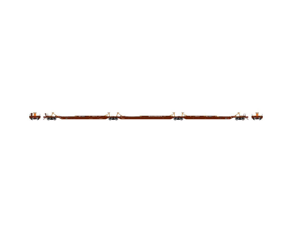 Athearn HO RTR 57' Trinity Spine Car, BNSF #300589 (3) [ATH15677 ...