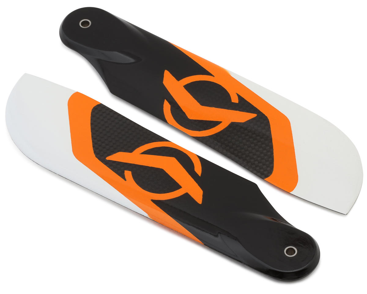 Azure Power 105mm Carbon Fiber Tail Blade Set (Orange/White) [AZW115105 ...