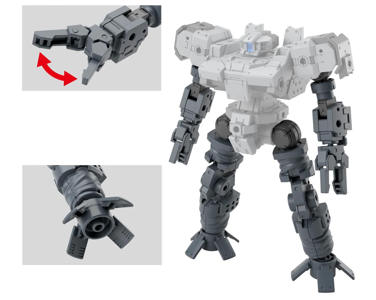 Bandai 30MM 1/144 Option Parts Set #16 (Grey) (Arm/Leg Unit 1 ...
