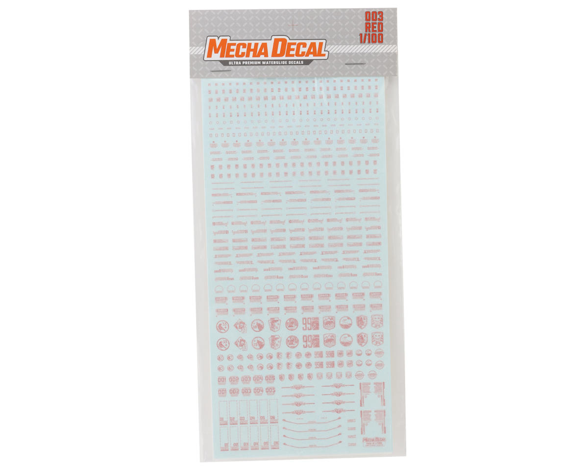 Mecha Decals 1/100 Ultra Premium Waterslide "Danger" Decal Sheet (Red ...