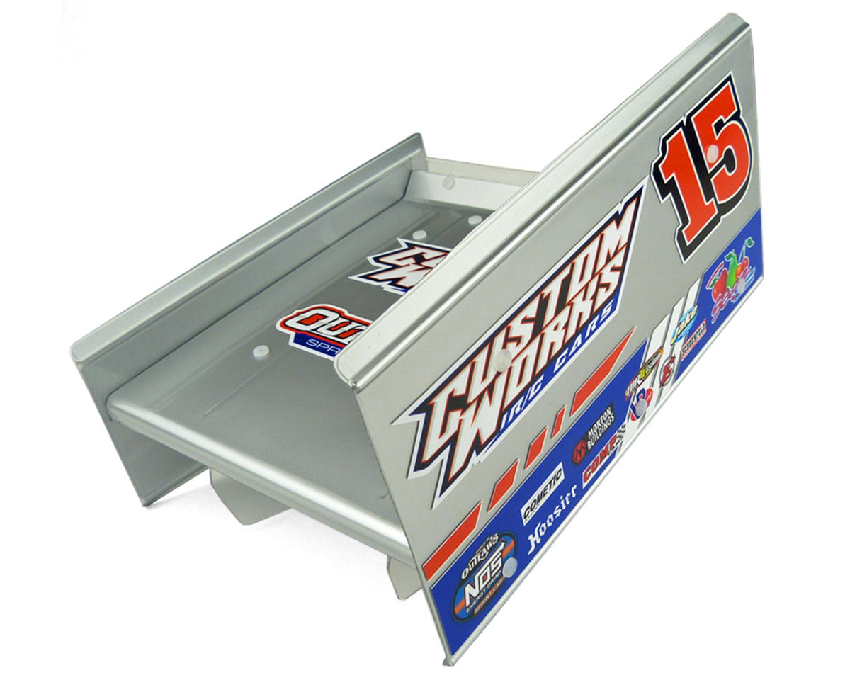 Custom Works 7x7" Flat Sprint Top Wing w/Mounts [CSW9137] - HobbyTown