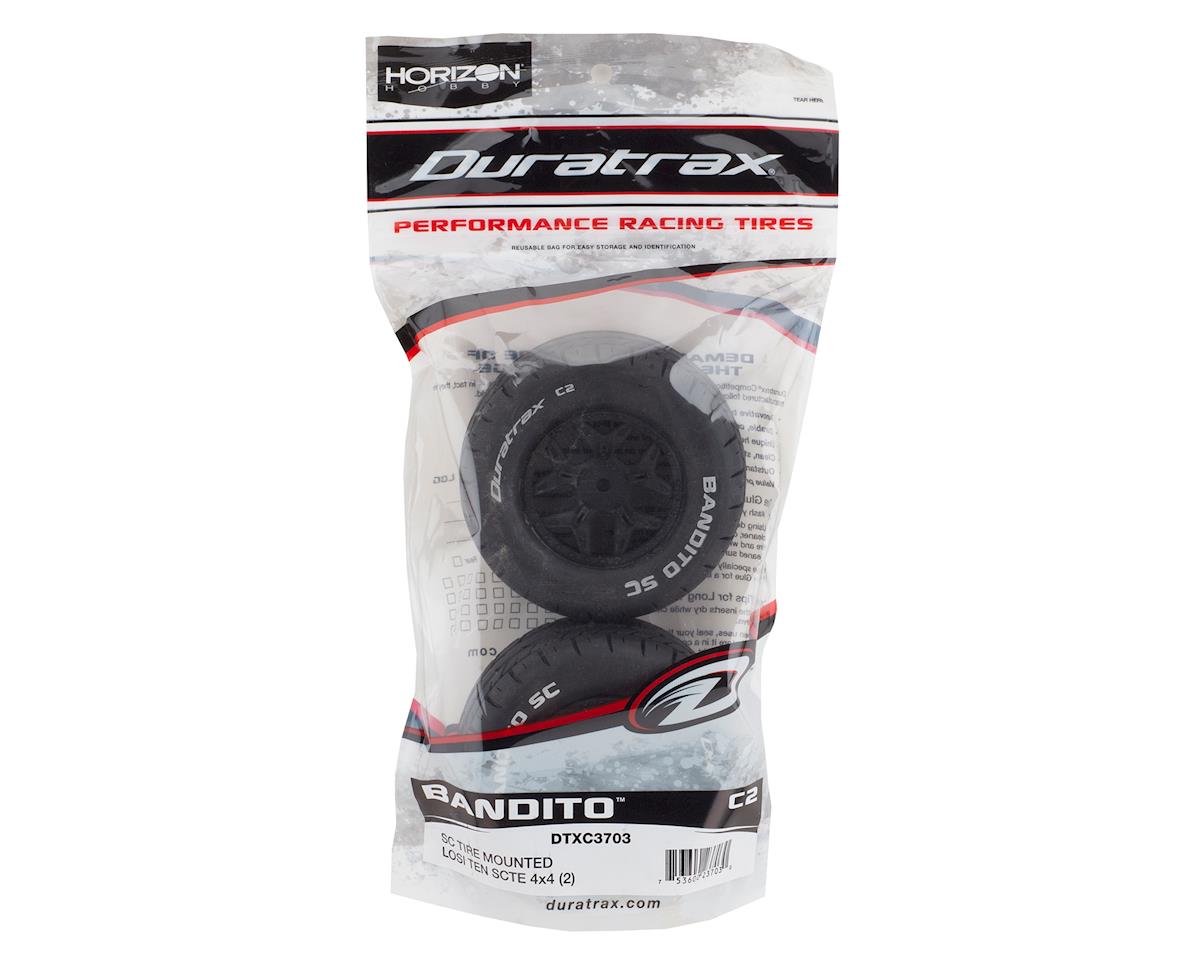 DuraTrax Bandito 1/10 Pre-Mounted SC Tires (2) (C2) (Losi Ten SCTE 4x4 ...