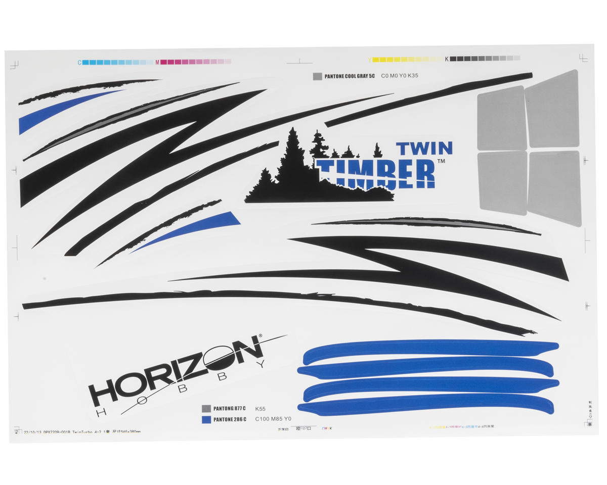 E-flite Twin Timber Decal Set [EFL23897] - HobbyTown