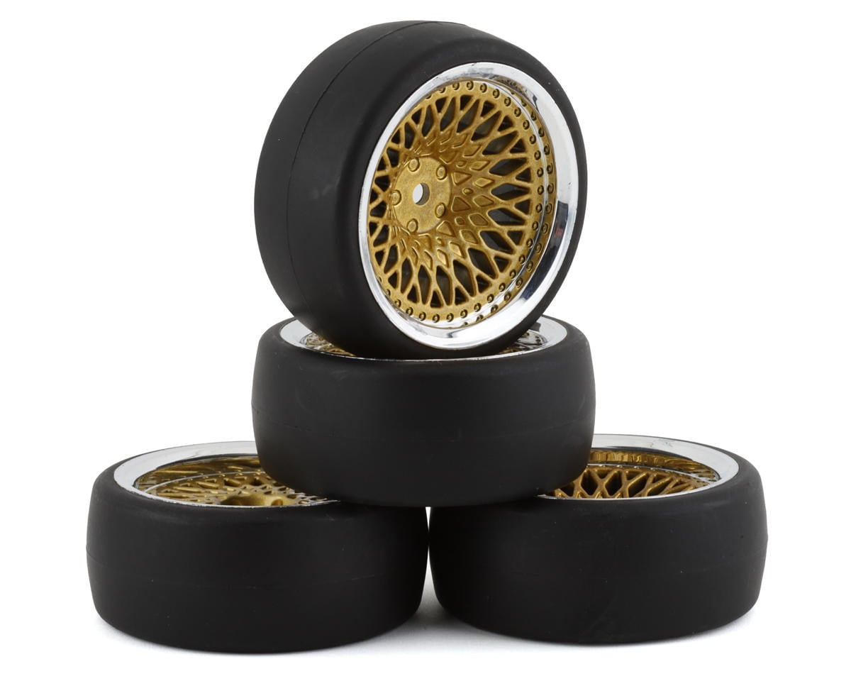 Firebrand RC Crownjewel DSR39 Pre-Mounted Slick Drift Tires (4) (Gold ...
