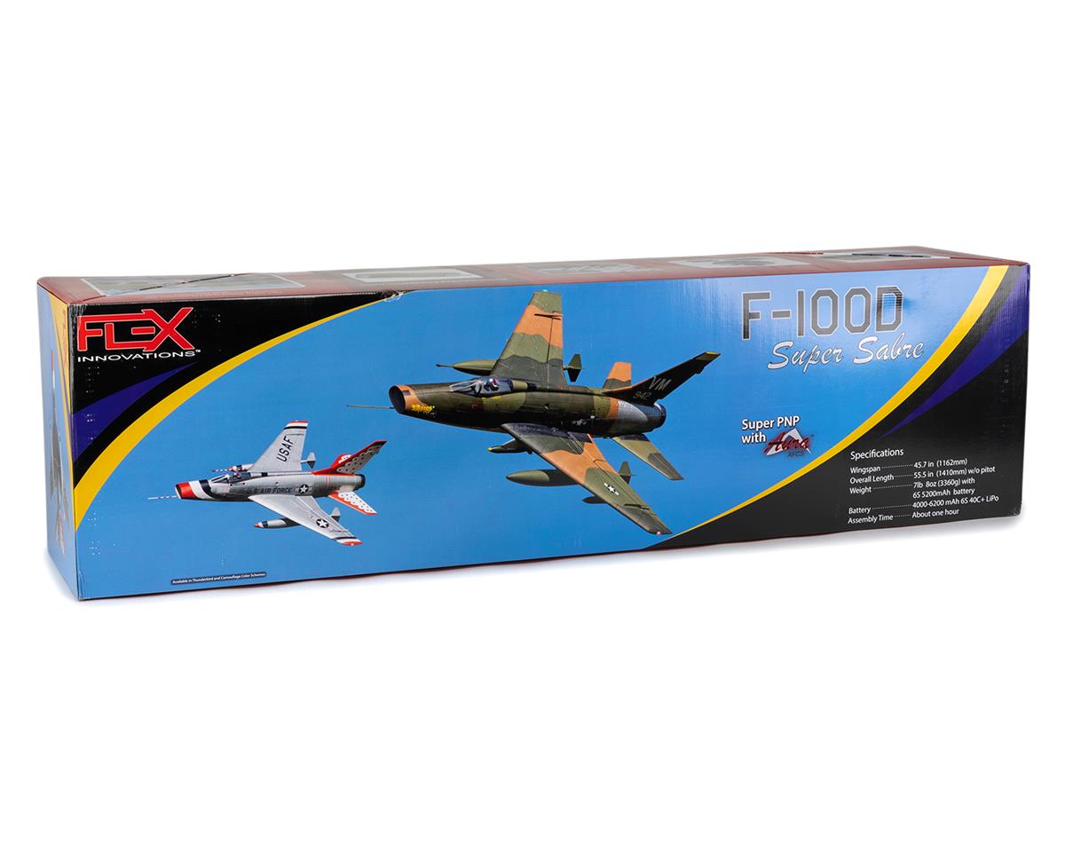 Flex Innovations F-100D Super Sabre EDF PNP Jet Airplane (Silver ...