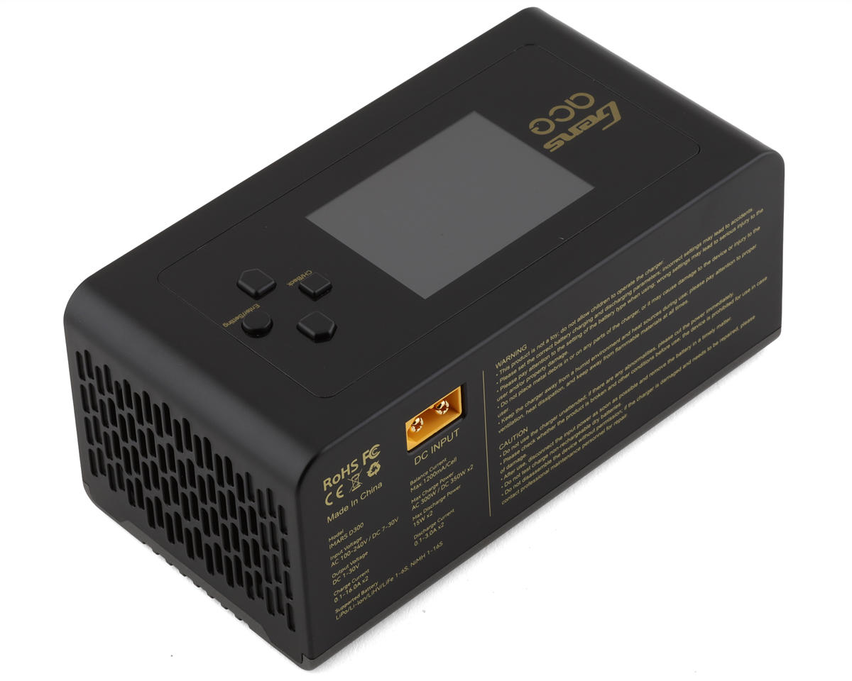 Gens Ace Imars D300 G-Tech Smart Dual AC/DC Charger (6S/16A) (Black ...