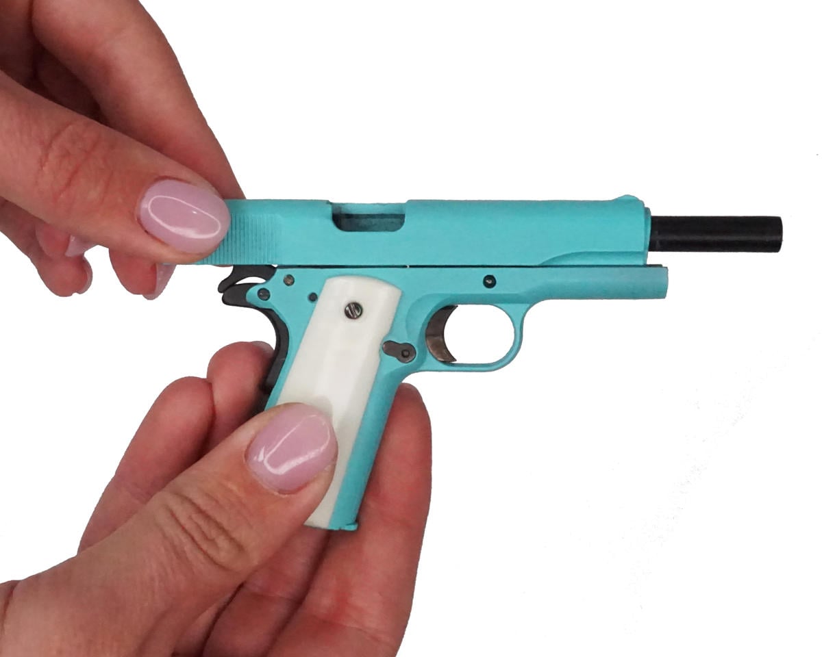 GoatGuns Miniature 1/2.5 Scale Die-Cast 1911 Model Kit (Blue) [GOA1911 ...