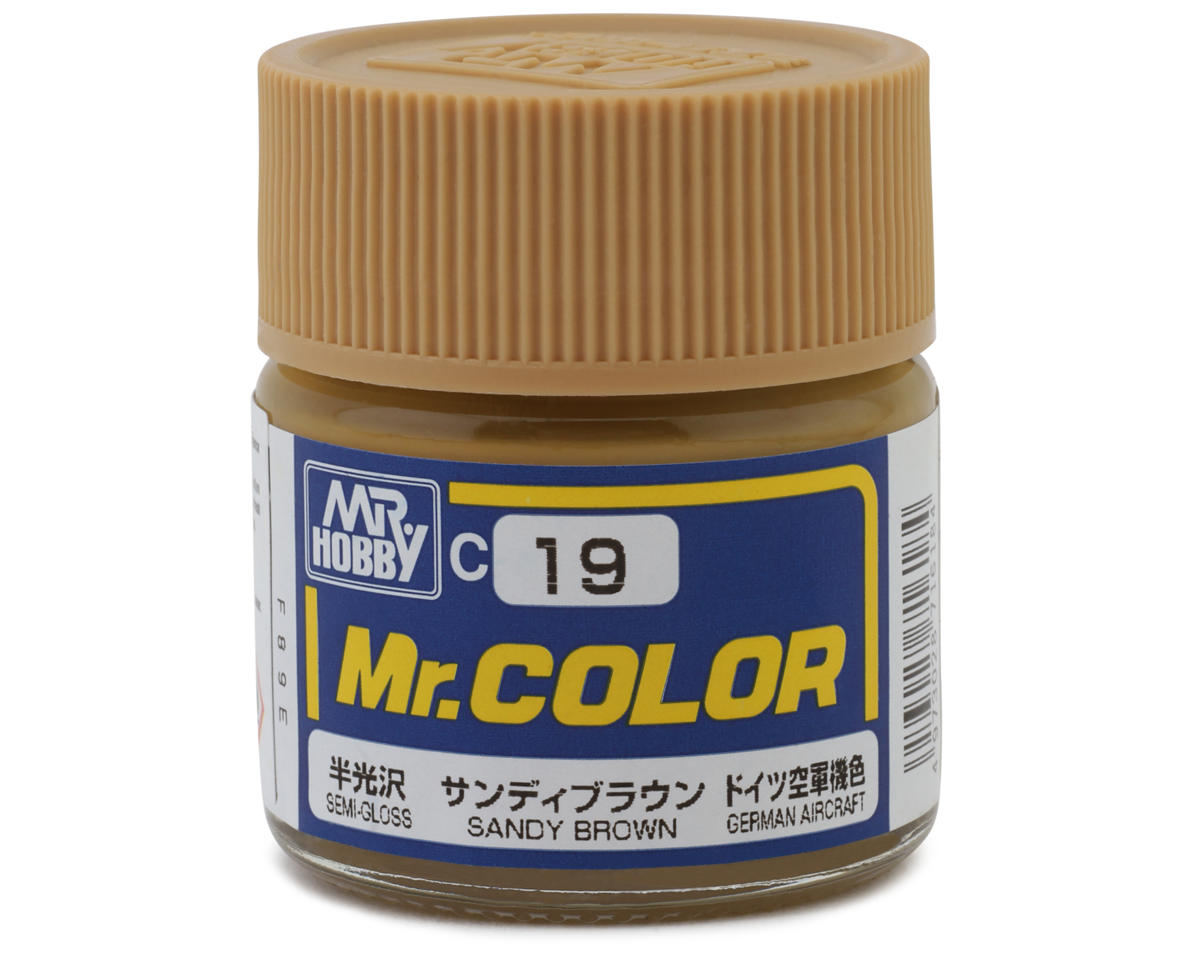 GSI Creos Mr. Hobby C19 Semi-Gloss Sandy Brown Acrylic Hobby Paint ...