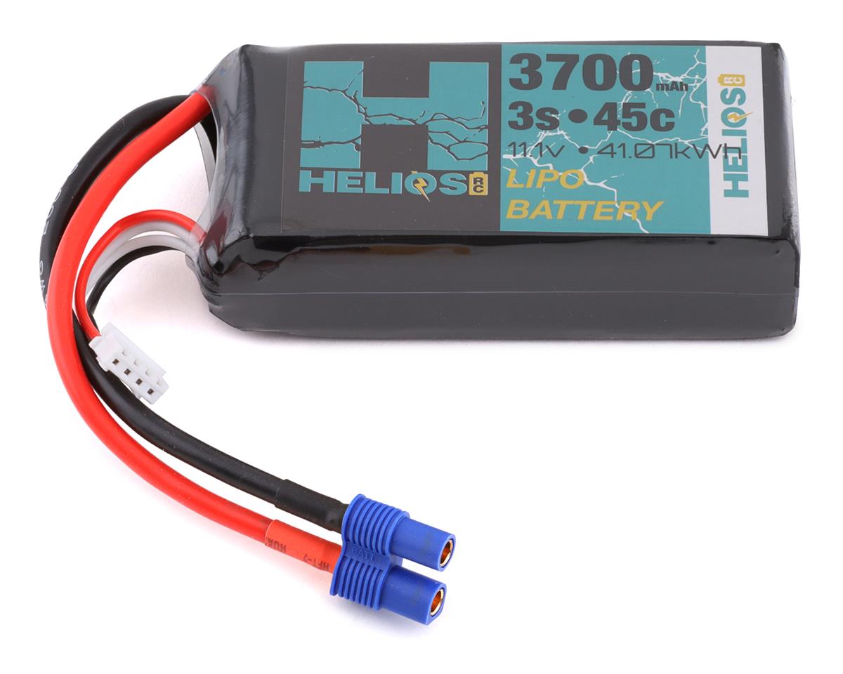 Helios RC 3S 45C Shorty LiPo Battery w/EC3 Connector (11.1V/3700mAh ...