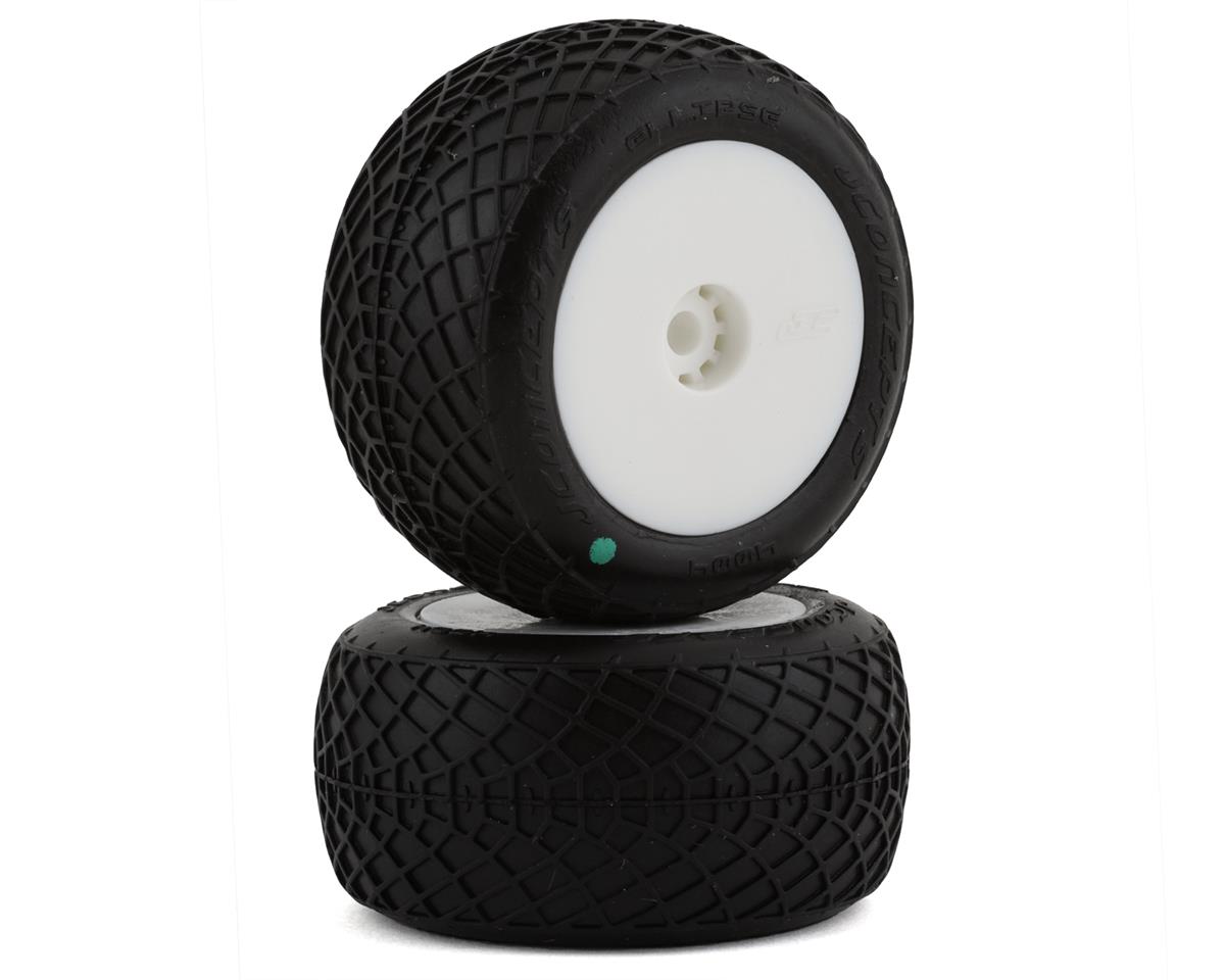 JConcepts Mini-B/Mini-T Ellipse Pre-Mounted Rear Tires (White) (2 ...