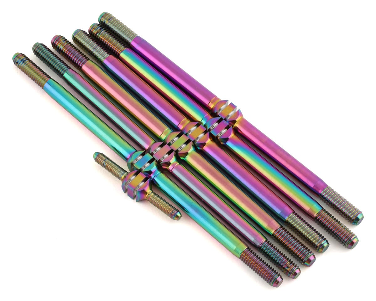 J&T Bearing Co. TLR 8IGHT-XT Titanium "Milled" Turnbuckle (Oil Slick ...