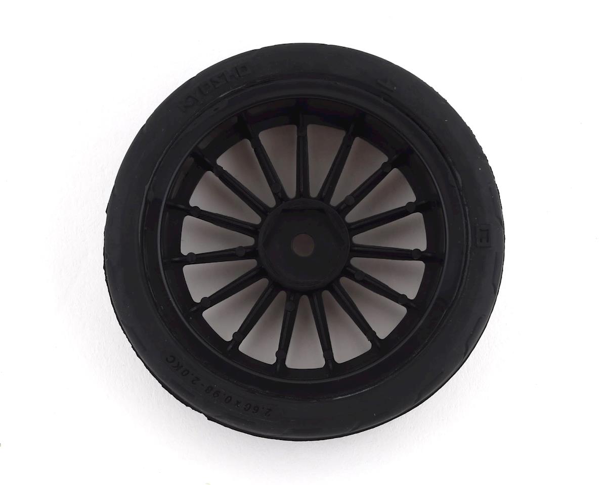 Kyosho Fazer Pre-Mounted Sedan Tires w/15 Spoke Wheels (2) (Black ...