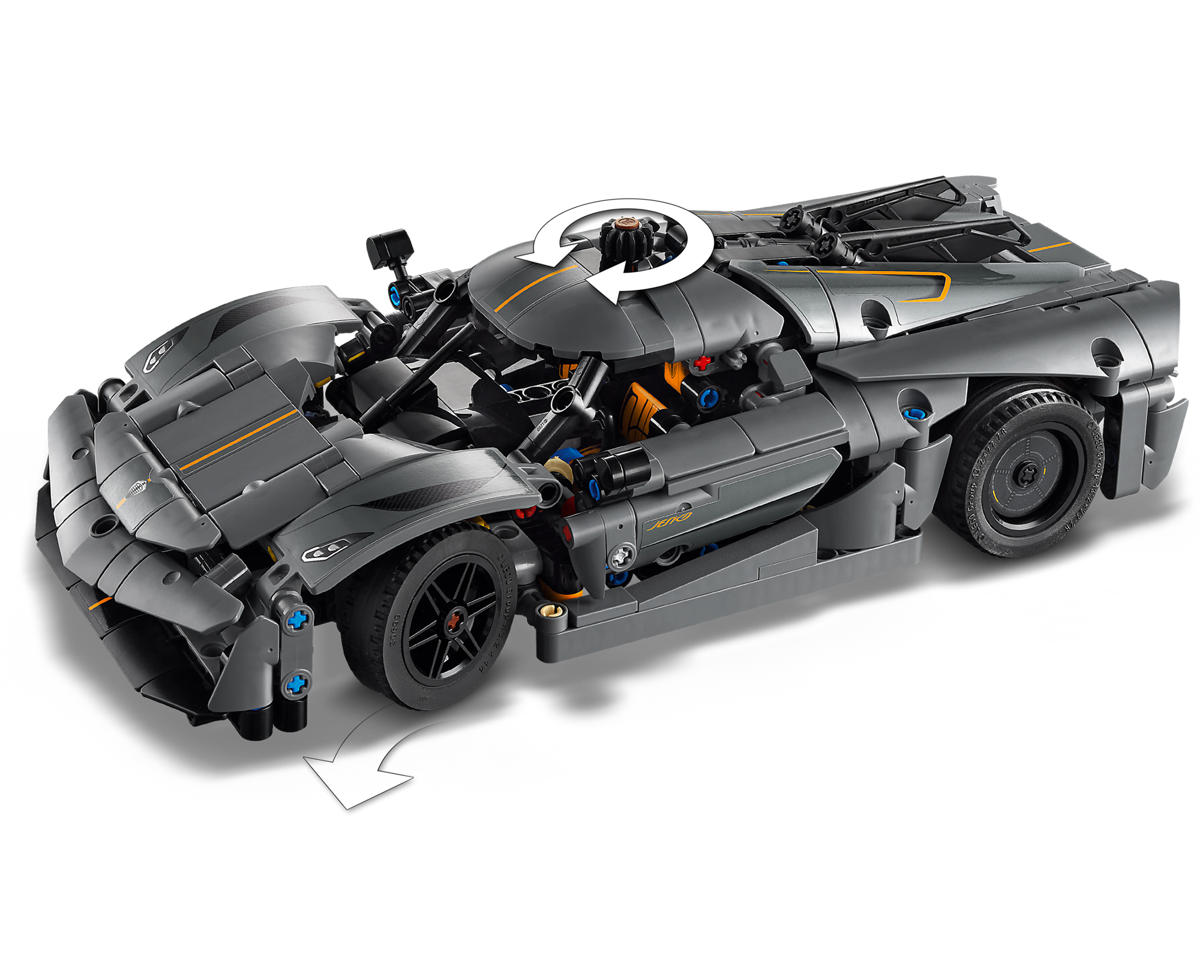 LEGO Technic™ Koenigsegg Jesko Absolut Grey Hypercar Set [LEG42173 ...