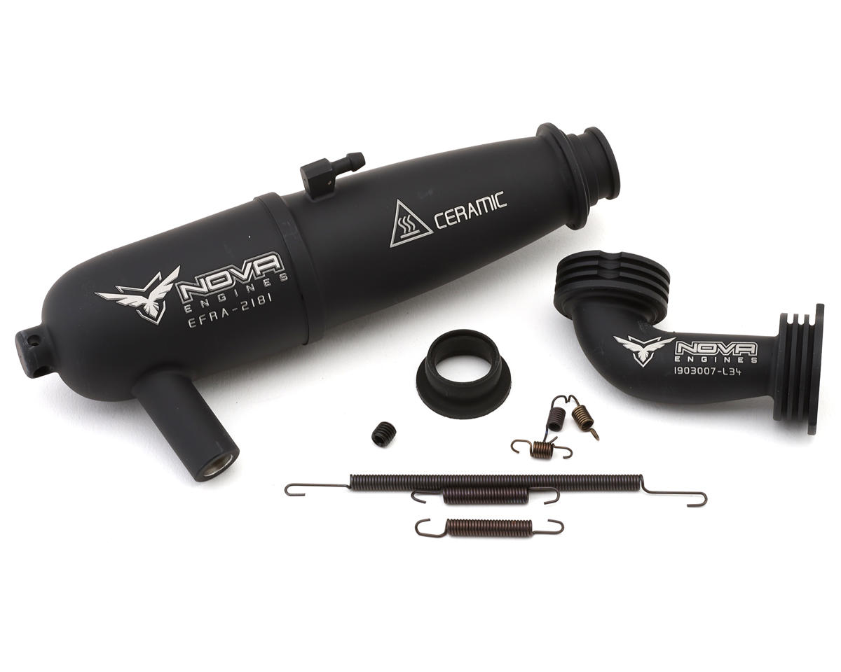 Nova Engines Kombo On-Road Black Ceramic Coated Tuned Pipe w/Manifold ...