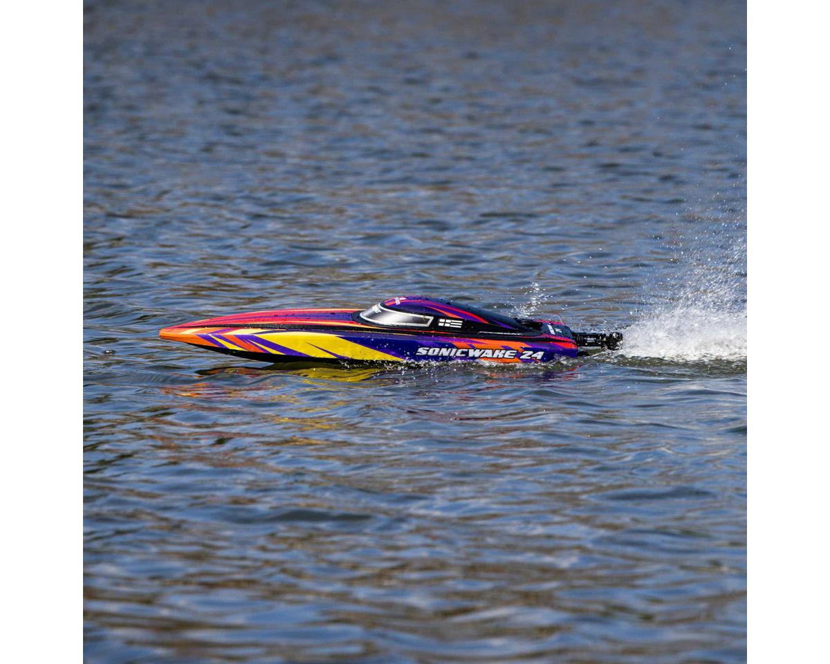 Pro Boat Sonicwake 24" Self-Righting RTR Deep-V Brushless Boat (Red ...