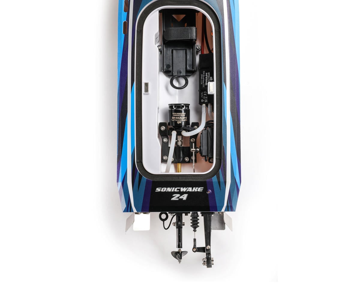 Pro Boat Sonicwake 24" Self-Righting RTR Deep-V Brushless Boat (Blue ...