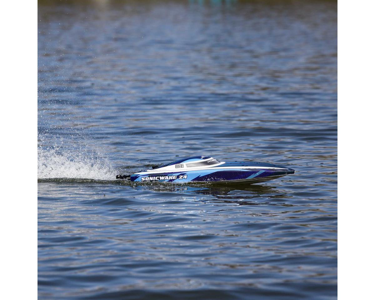 Pro Boat Sonicwake 24" Self-Righting RTR Deep-V Brushless Boat (Blue ...