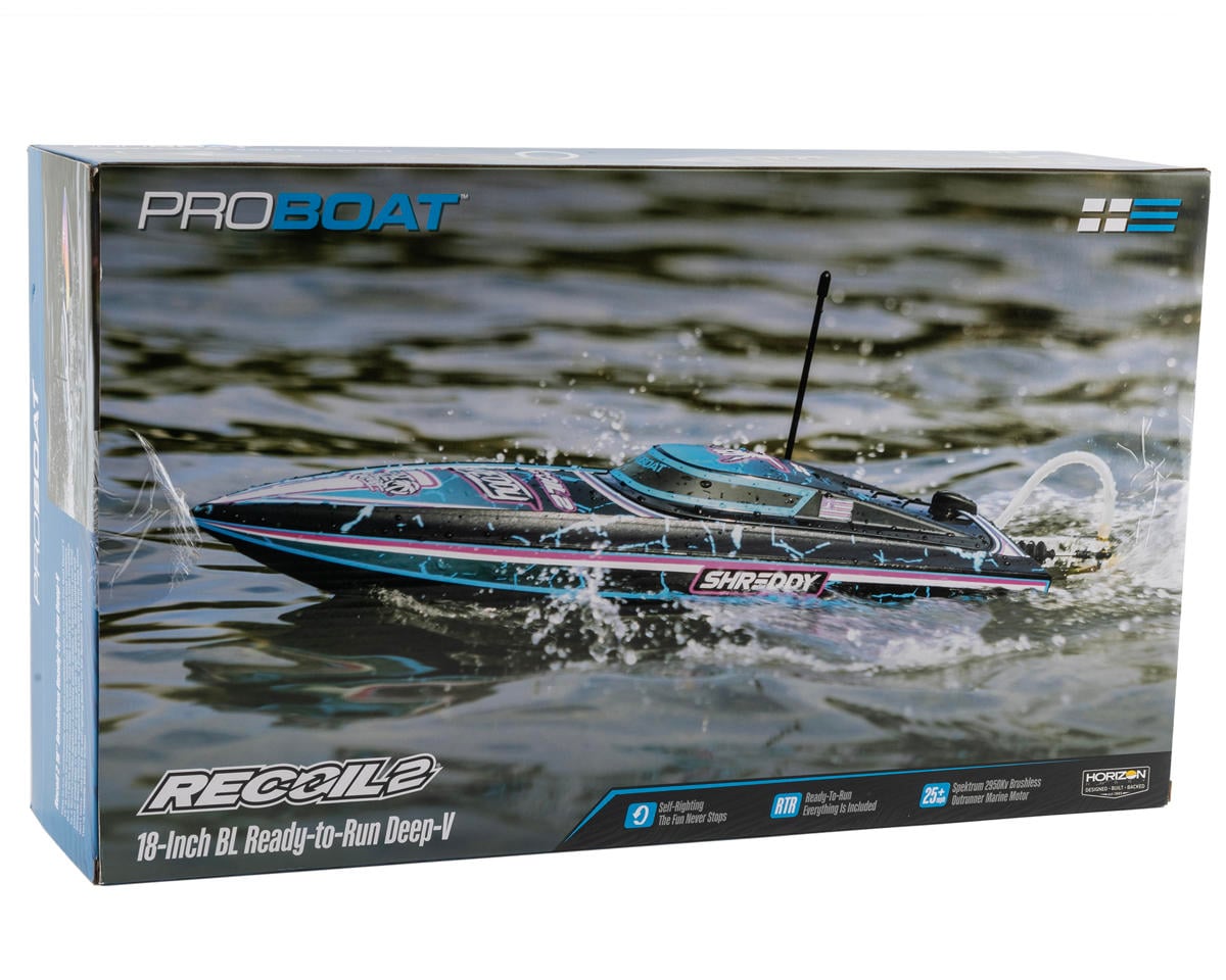 Pro Boat Recoil 2 18" Brushless Deep-V Self-Righting RTR Boat (Heatwave ...