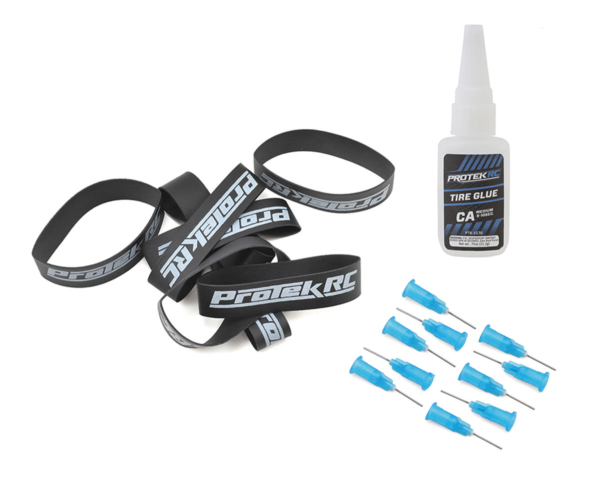 ProTek RC Tire Gluing Bundle Set w/Free Stainless Glue Tips [PTK-1574 ...