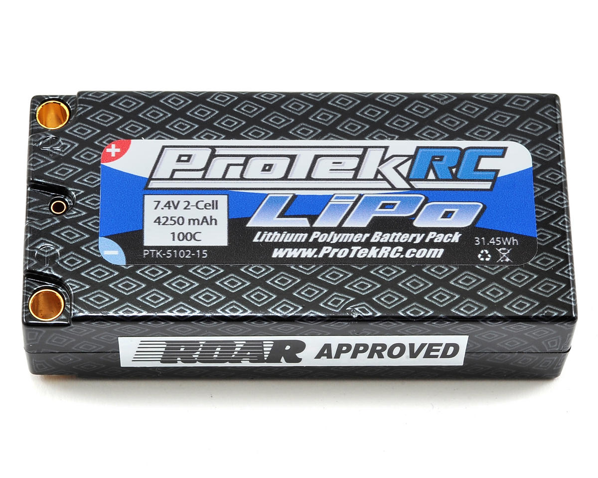 ProTek RC 2S 100C Hard Case Shorty LiPo Battery Pack (5mm) (7.4V ...