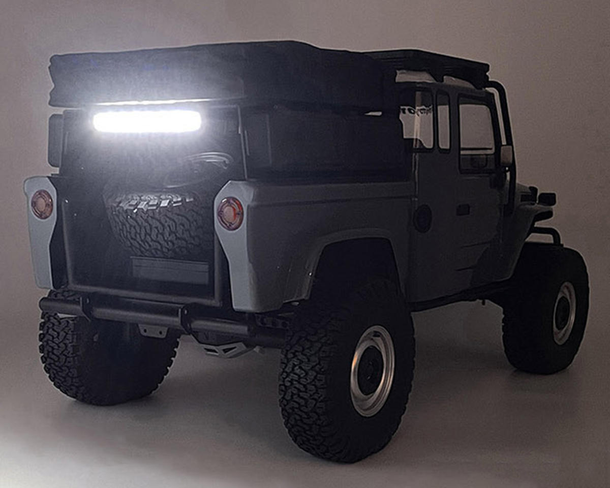 RC4WD Vanquish VS4-10 Scale Rear Bed Rack & Tool Box W/ LED Light Bar ...