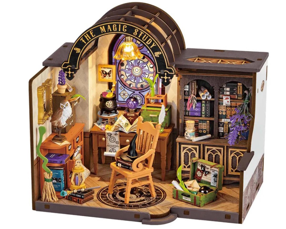 Robotime Rolife The Magic Study Miniature House 3D Wooden Model Kit ...
