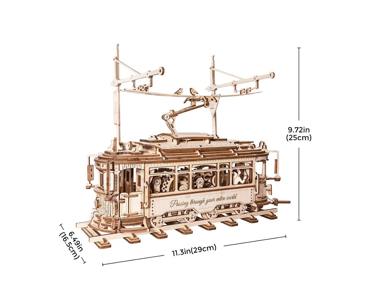 Robotime Classic Wooden City Tram Assembly Kit [ROELK801] - HobbyTown