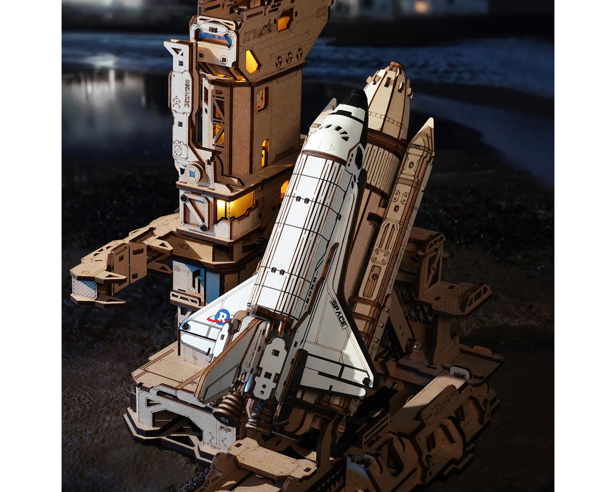 Robotime ROKR Space Shuttle Mechanical DIY 3D Wooden Model Kit ...