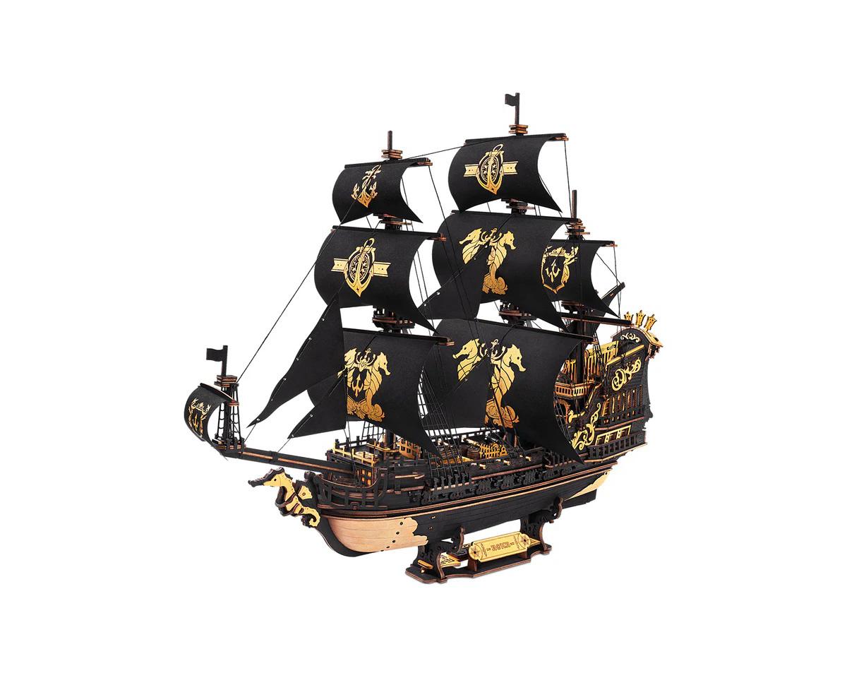 Robotime The Seahorse Barque Sailing Ship Scale Model Vehicle [ROEMCB02 ...