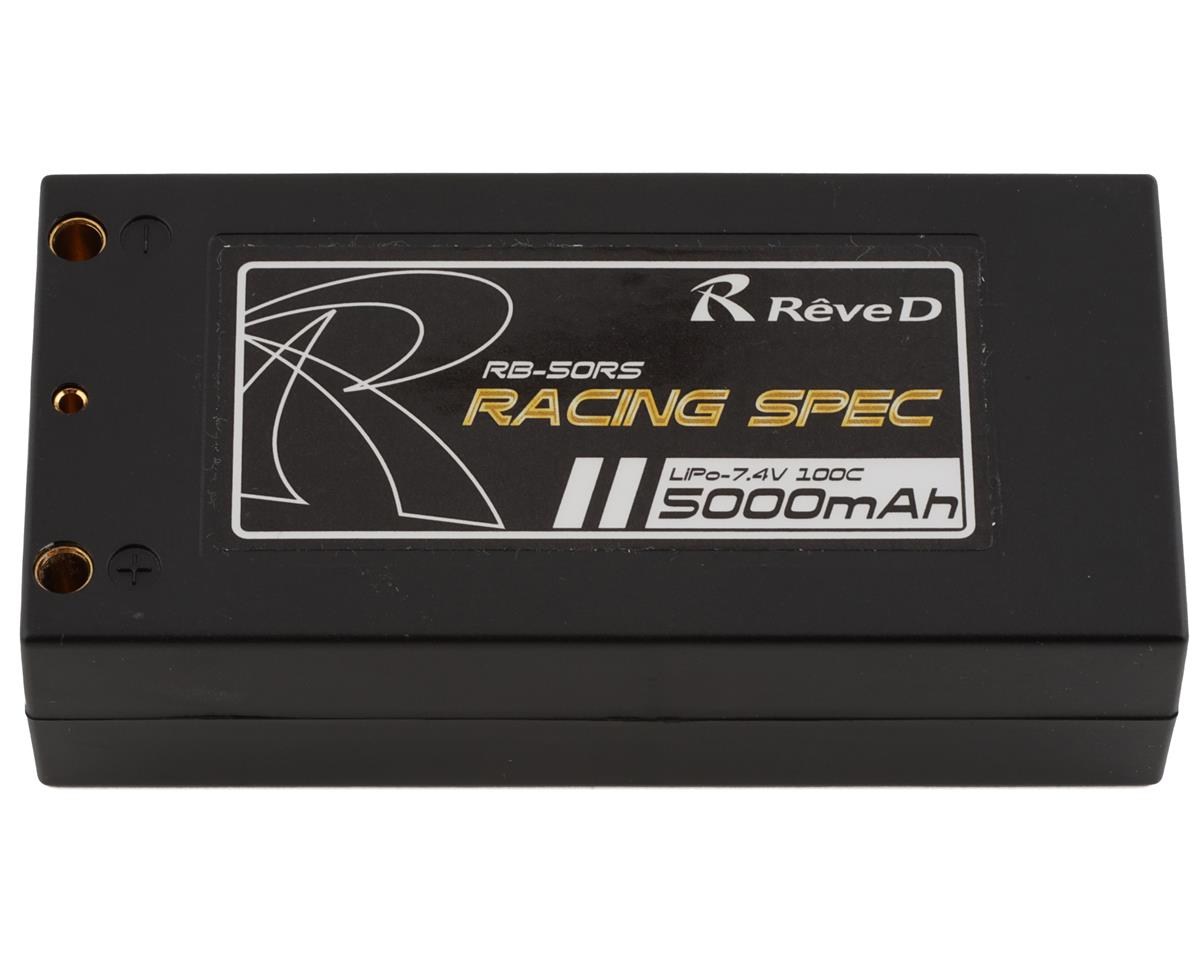 Reve D 2S 100C LiPo Battery (7.4V/5000mAh) w/4mm Bullets [RV-RB-50RSA ...