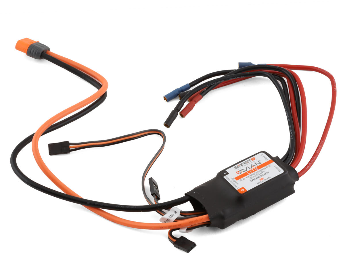 Spektrum RC Avian 40 Amp Dual SMART ESC (Version B) [SPMXAE0240B ...