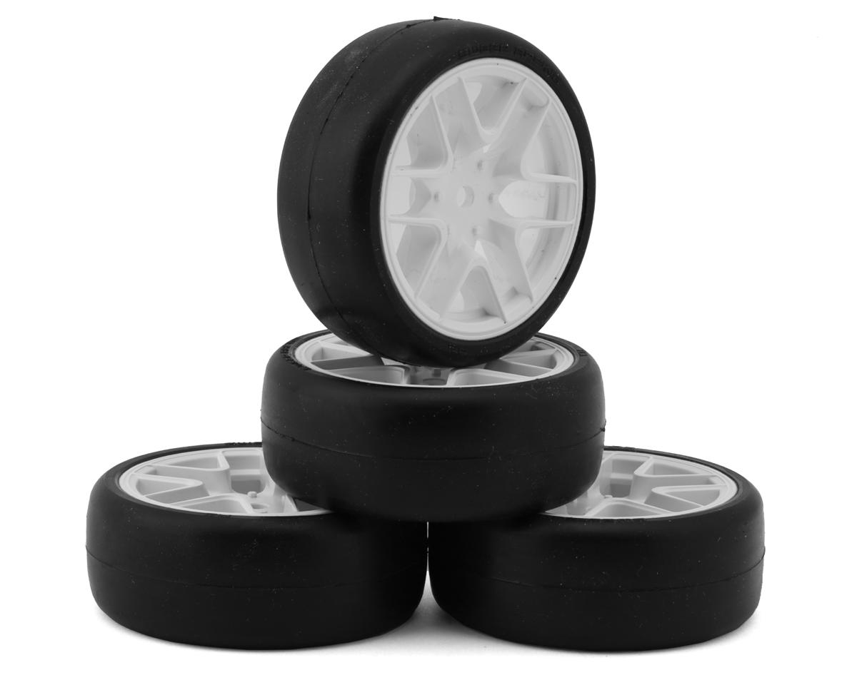 Sweep D-SPEC Pre-Mounted Touring Car Rubber Tires (36D) (4) (White ...