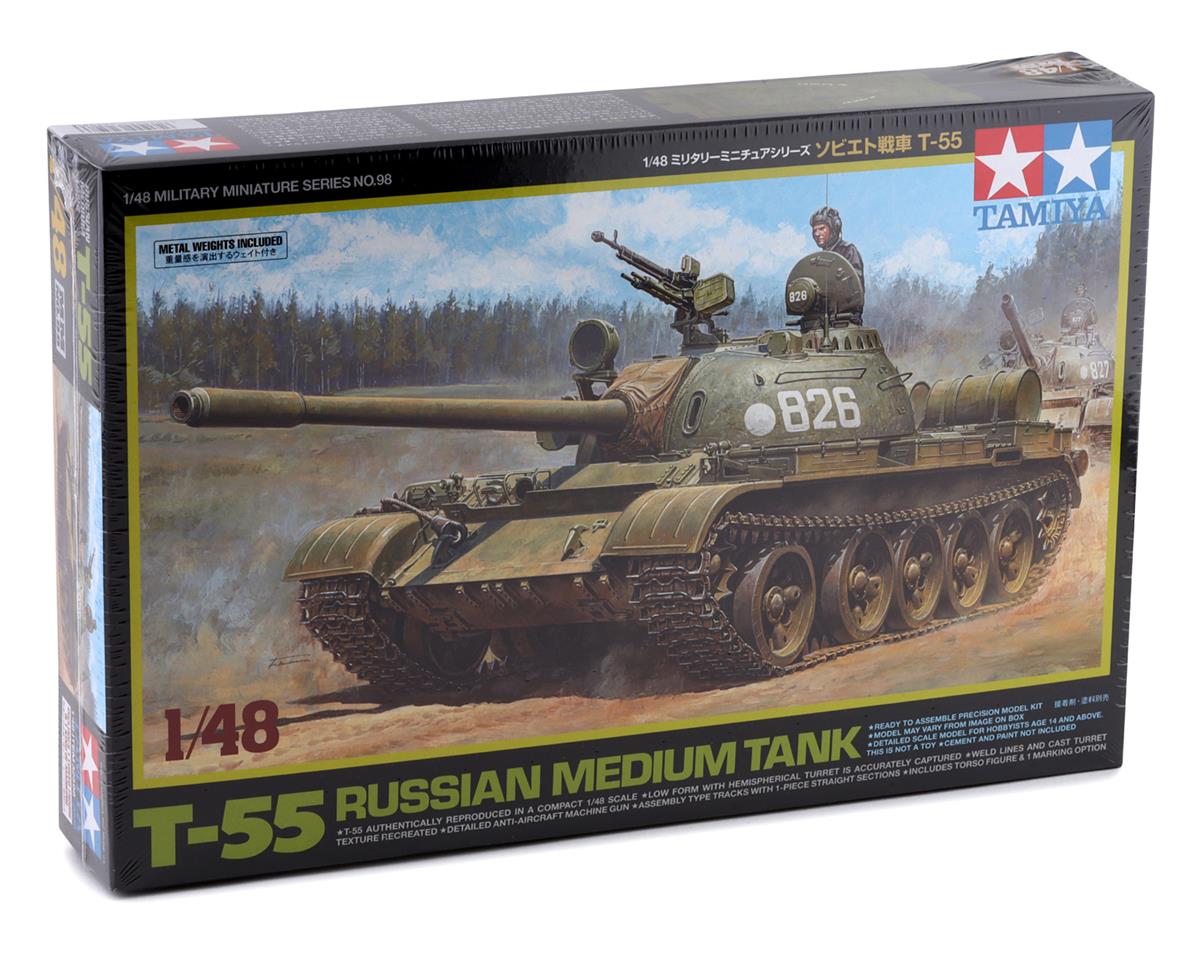 Tamiya 1/48 Russian T-55 Medium Tank Model Tank Kit [TAM32598] - HobbyTown