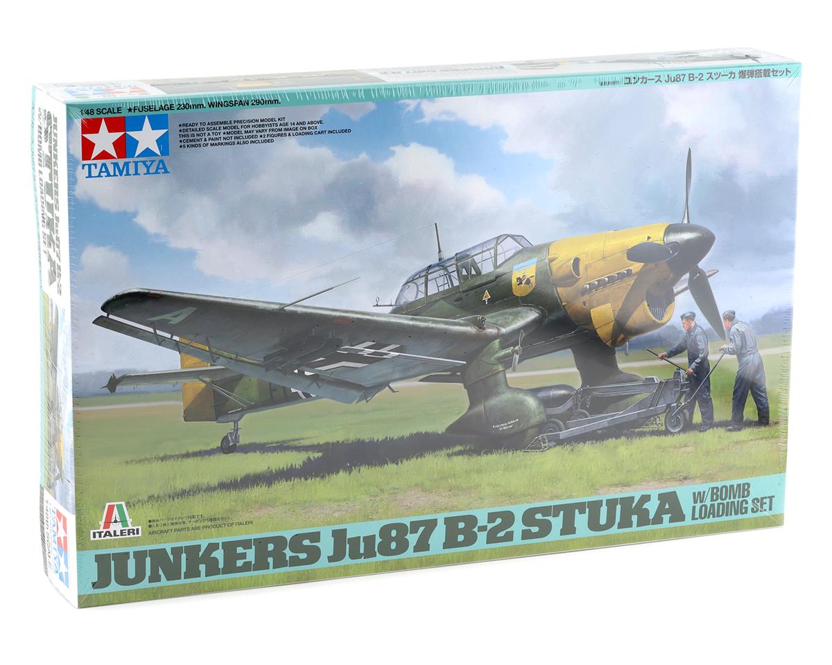 Tamiya 1/48 Junkers Ju87 B-2 Stuka Model Airplane Kit [TAM37008 ...