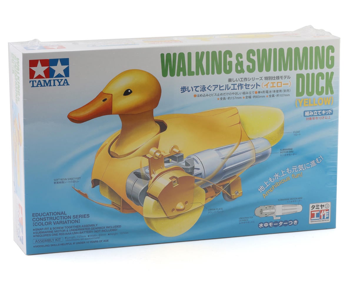 Tamiya Walking & Swimming Duck Mechanical Model Kit (Yellow) [TAM69946 ...