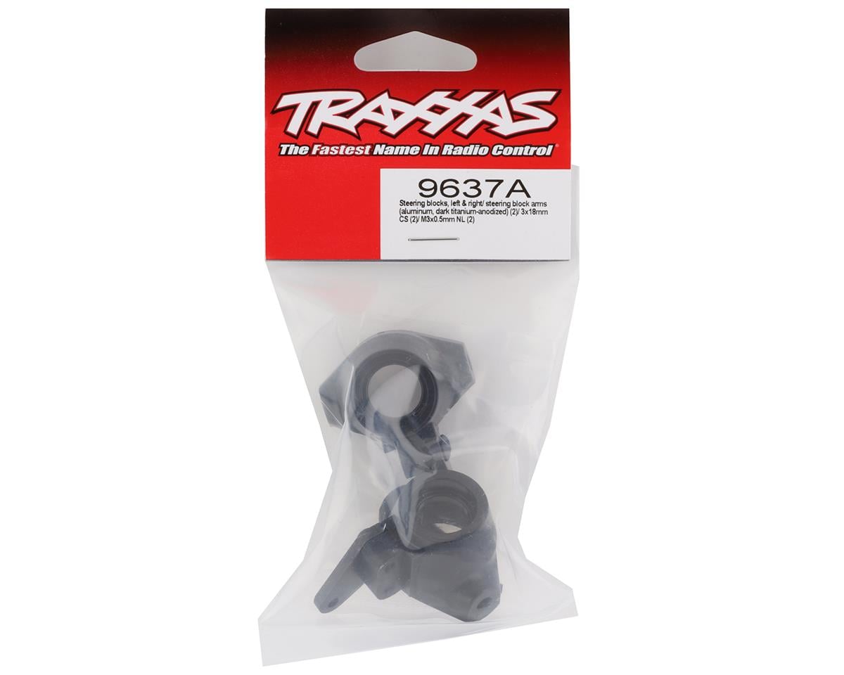 Traxxas Sledge Left & Right Steering Blocks w/Aluminum Arms (Black) (2 ...