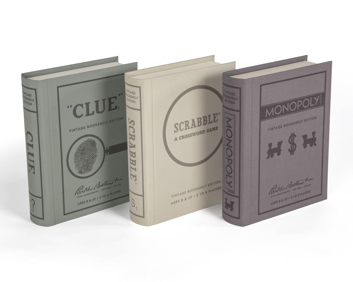 WS Games Company Vintage Bookshelf Assortment 3-Pack: Monopoly ...
