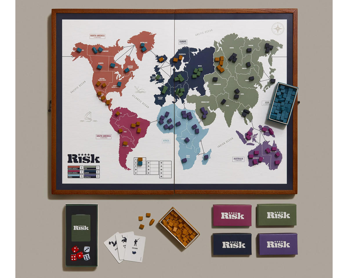 WS Games Company Risk Grand Edition Folding Board Game Set [WSC44250 ...