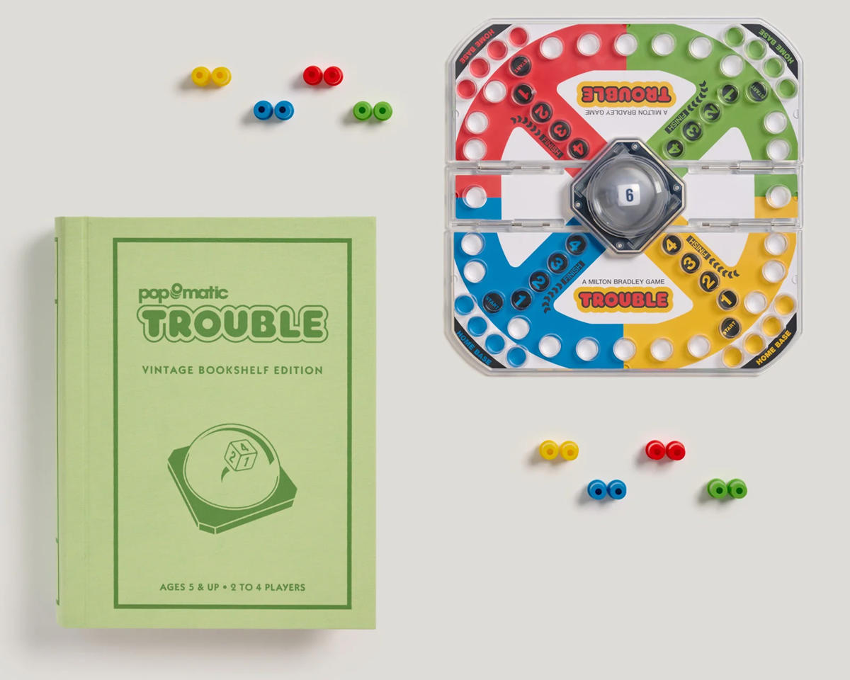 WS Games Company Trouble Vintage Bookshelf Edition Board Game Set ...