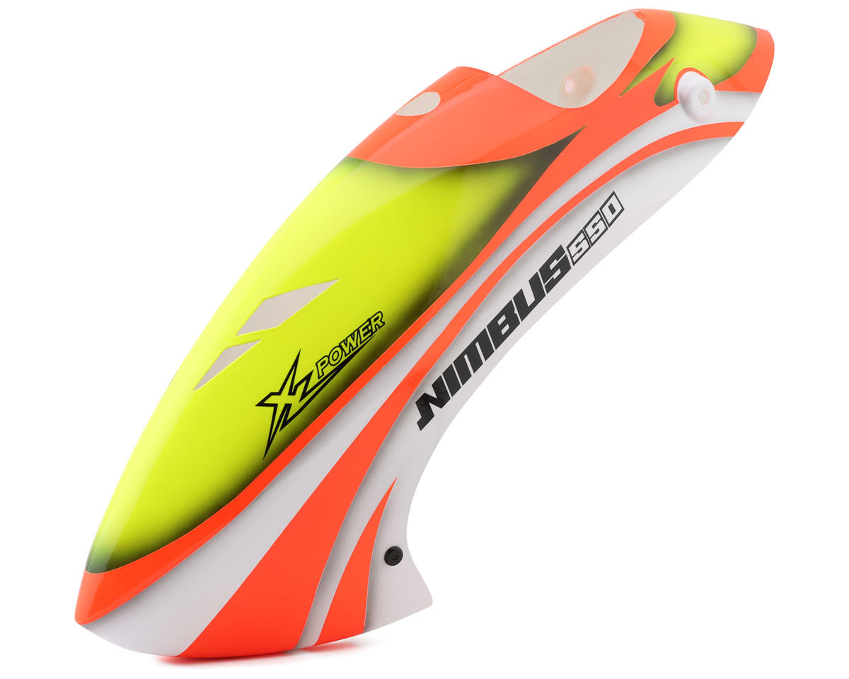XLPower Nimbus 550 Pre-Painted Canopy (Yellow/Orange) (550V2/550 Nitro ...